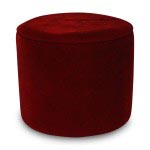 18" Red Round Ottoman | Lux Lounge EFR (888) 247-4411