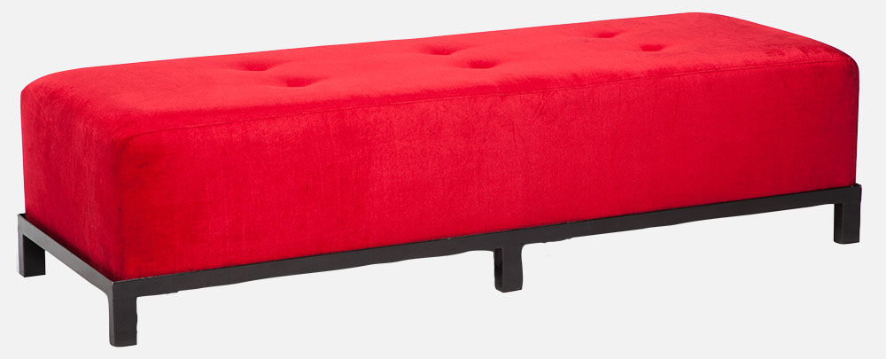 Avery Tufted 6' Bench Red Velvet - Lux Lounge EFR (888) 247-4411 Avery Tufted 6' Bench Red Velvet - Lux Lounge EFR (888) 247-4411