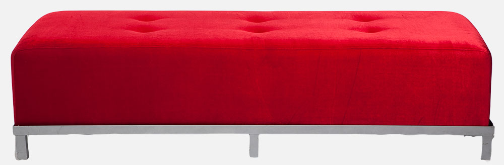 Avery Tufted 6' Bench Red Velvet - Lux Lounge EFR (888) 247-4411 Avery Tufted 6' Bench Red Velvet - Lux Lounge EFR (888) 247-4411