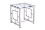 Lattice Side Table (Stainless Steel) - Lux Lounge EFR (888) 247-4411