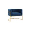 Greta Blue Chair with Gold Base | Lux Lounge EFR (888) 247-4411