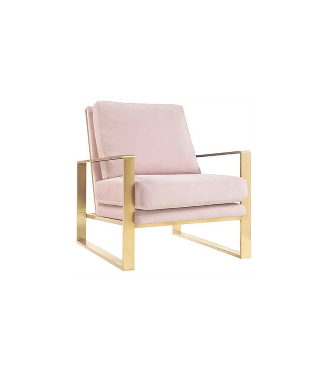 Gable Pink Velvet Chair • Lux Lounge EFR (888) 247-4411