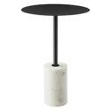 Aaron Column Side Table (Black / Faux Marble) | Lux Lounge EFR (888 ...
