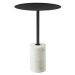 Aaron Column Side Table (Black / Faux Marble) | Lux Lounge EFR (888 ...
